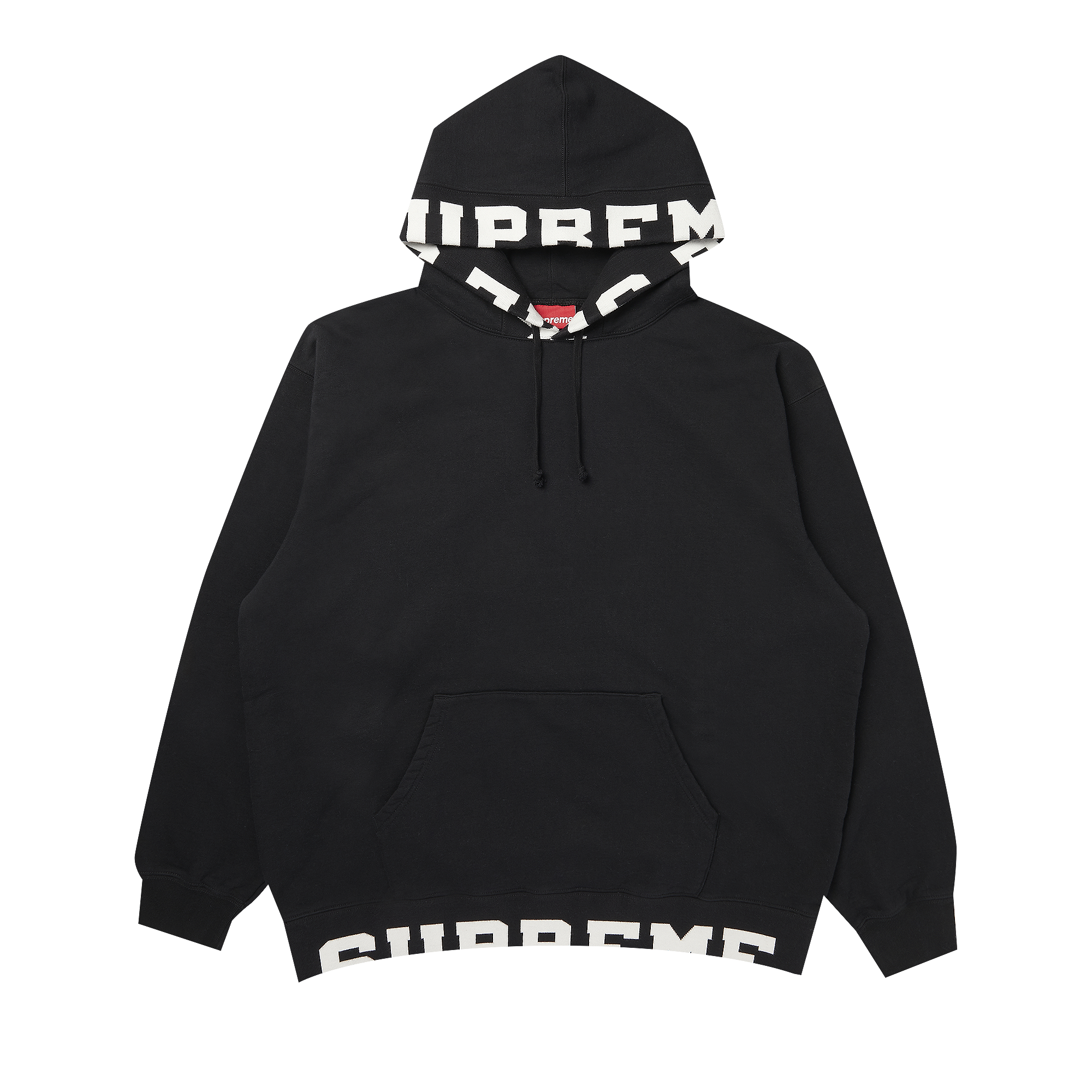 Supreme Cropped Paneled Hoodie - Black | Editorialist