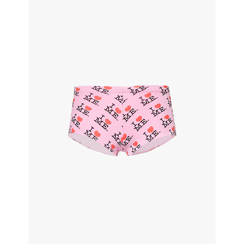 パンツ Ashley Williams shorts PINK Ashley Williams I Heart Me Elasticated-Waist Cotton-Blend Jersey