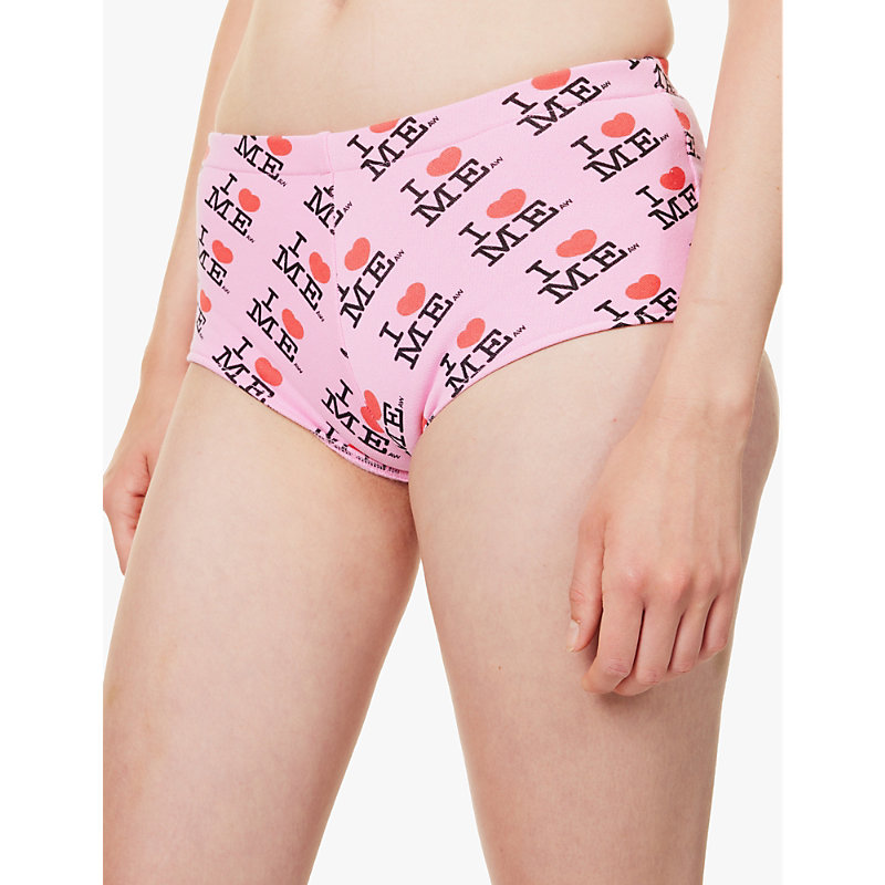 パンツ Ashley Williams shorts PINK Ashley Williams I Heart Me Elasticated-Waist Cotton-Blend Jersey