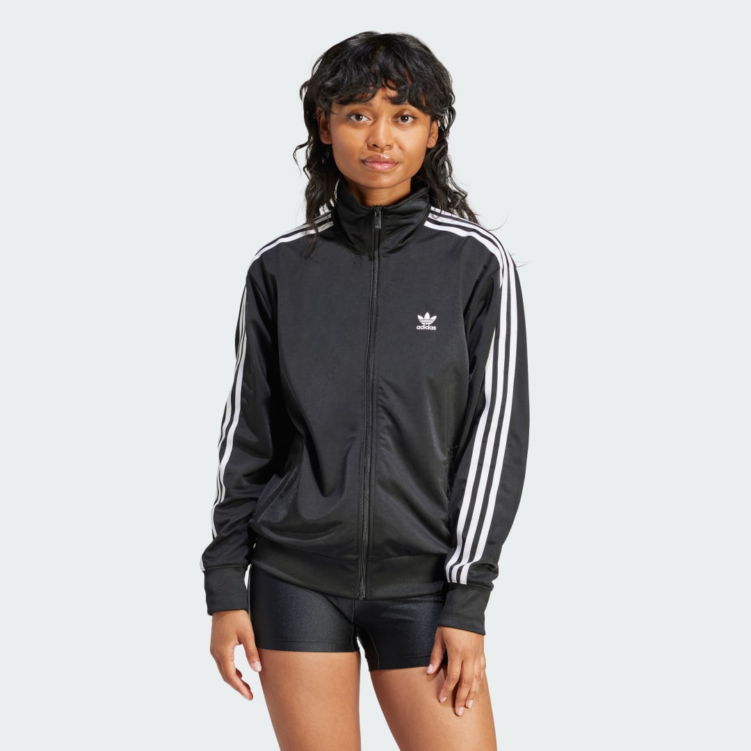 Adidas Adicolor Classics Loose Firebird Track Top In Black