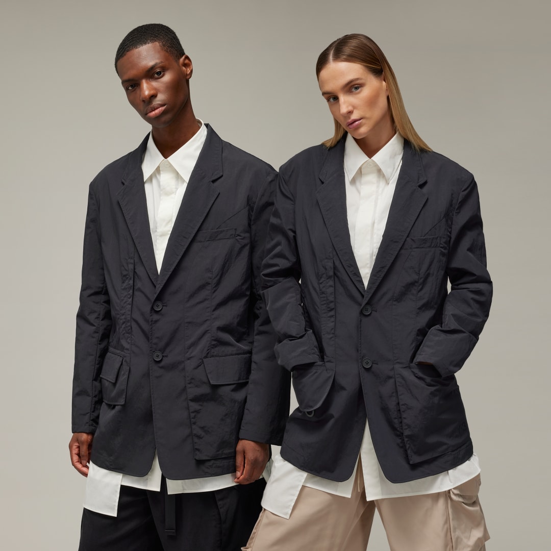 Adidas Y-3 Crinkle Nylon Blazer In Black - 30% Off | Editorialist