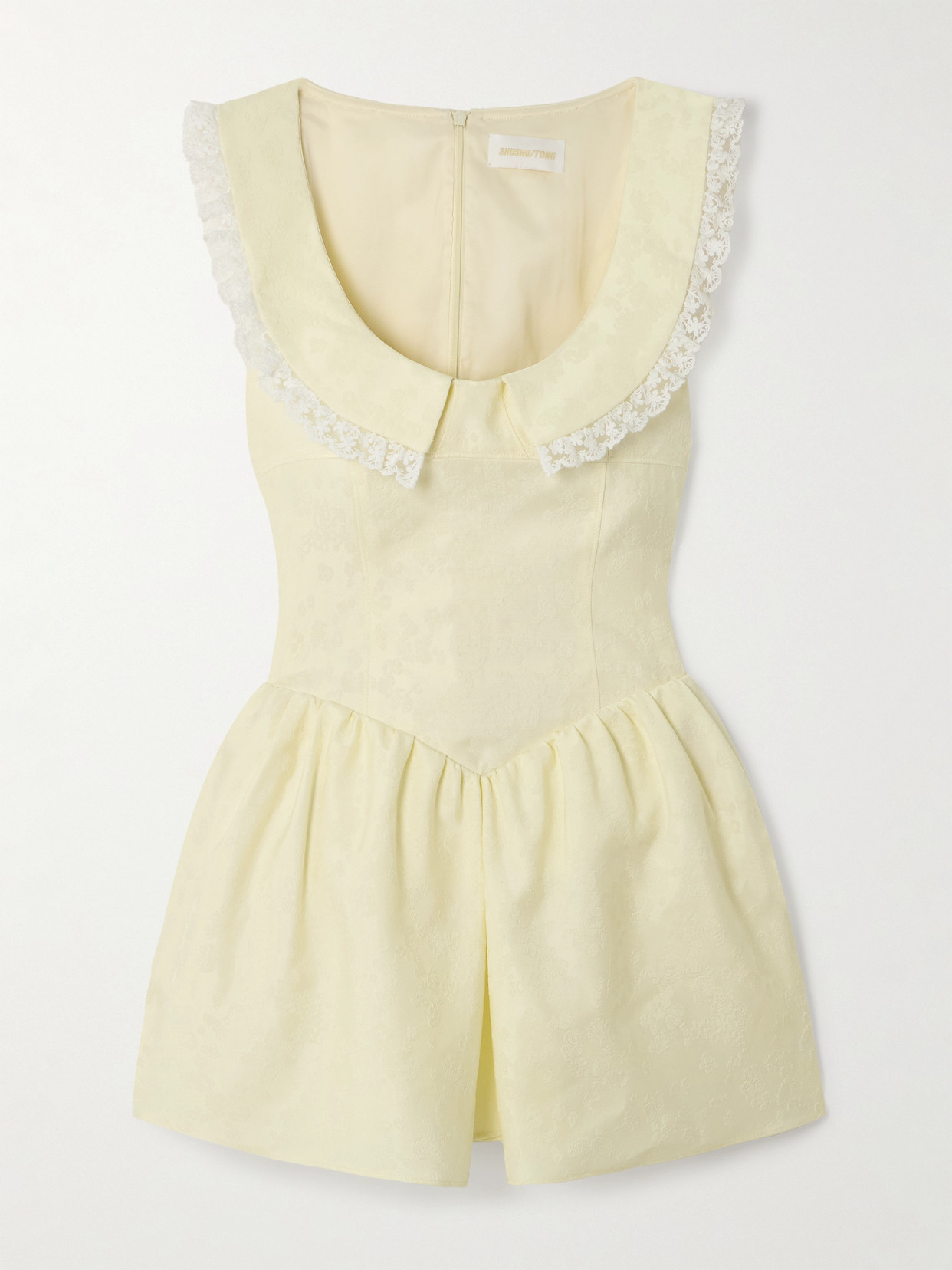 chinese dress ladies Shushu/Tong // Black & White Wool Lace Bow Dress – VSP Consignment main image 0