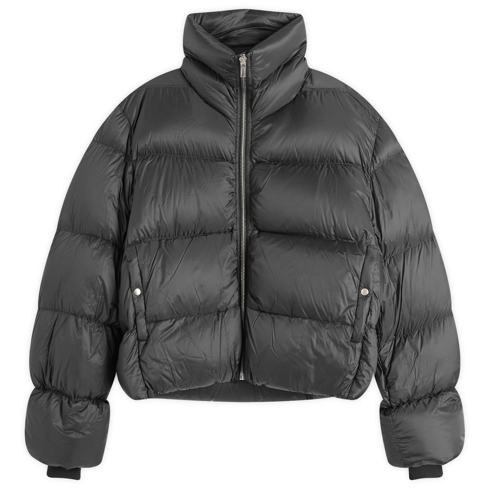 Rick Owens Turtle Nylon Cropped Puffer Jacket In Black - 40% Off 