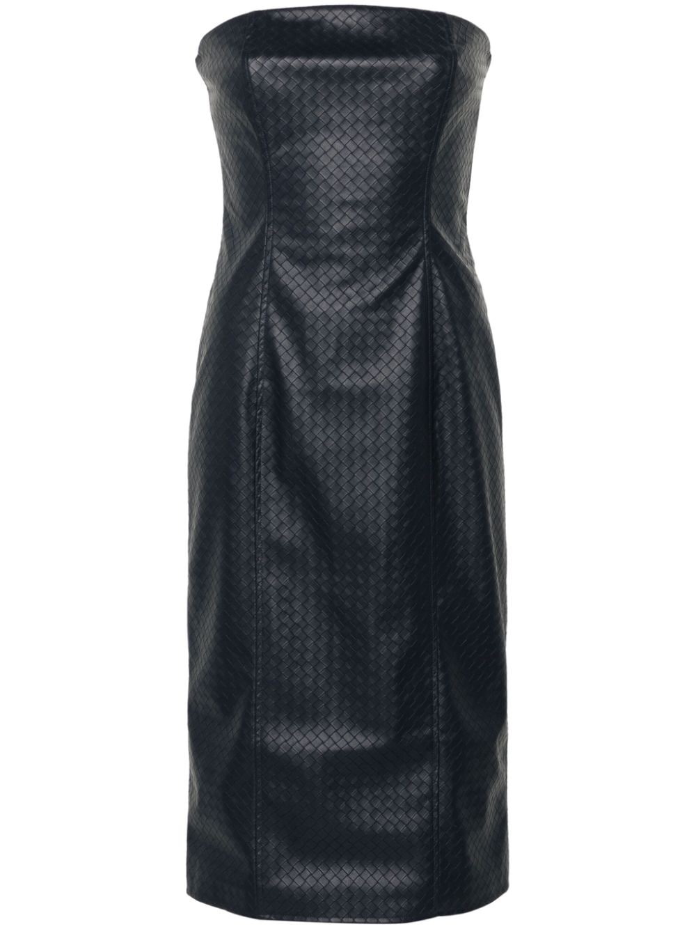 Rotate By Birger Christensen Braided Faux Leather Midi Dress In Blue - 61%  Off | Editorialist