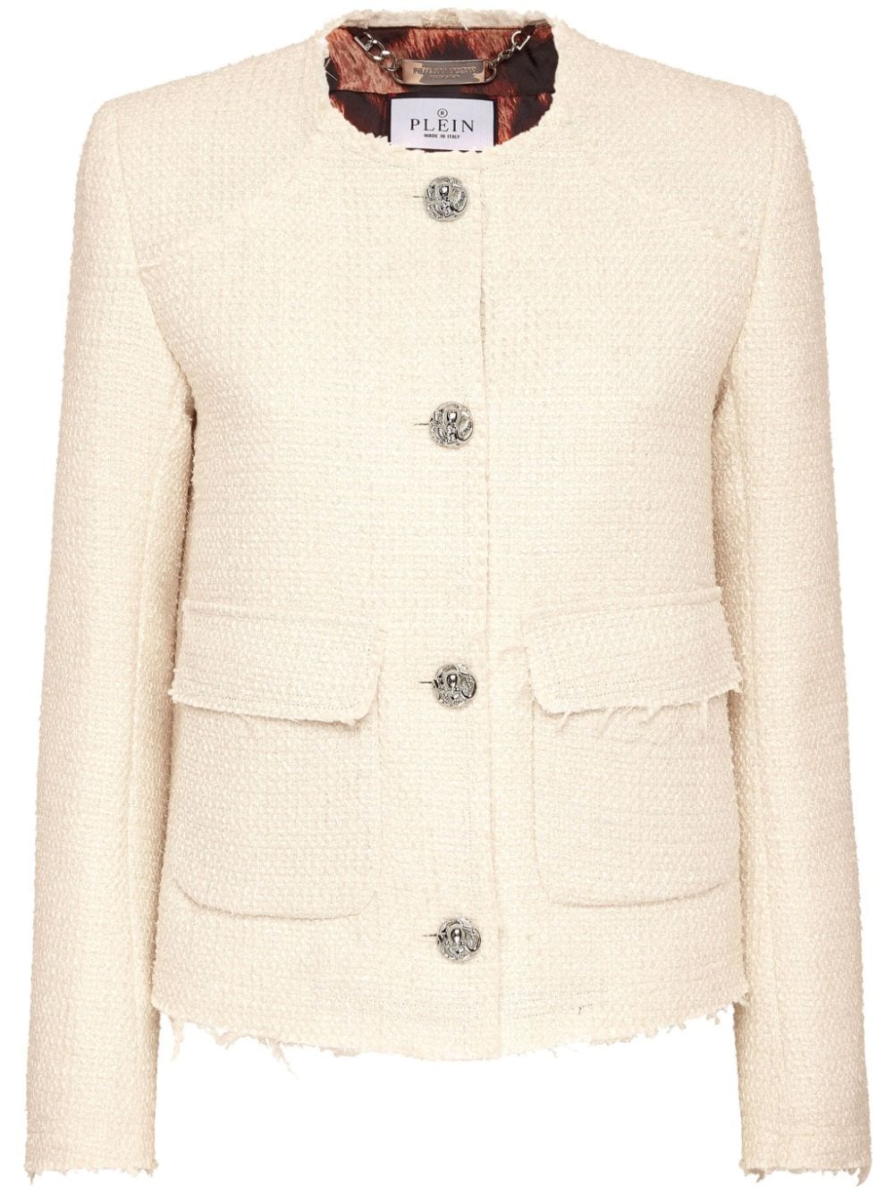 ALESSANDRA RICH Alessandra Rich Double-Breasted V-Neck Tweed Jacket