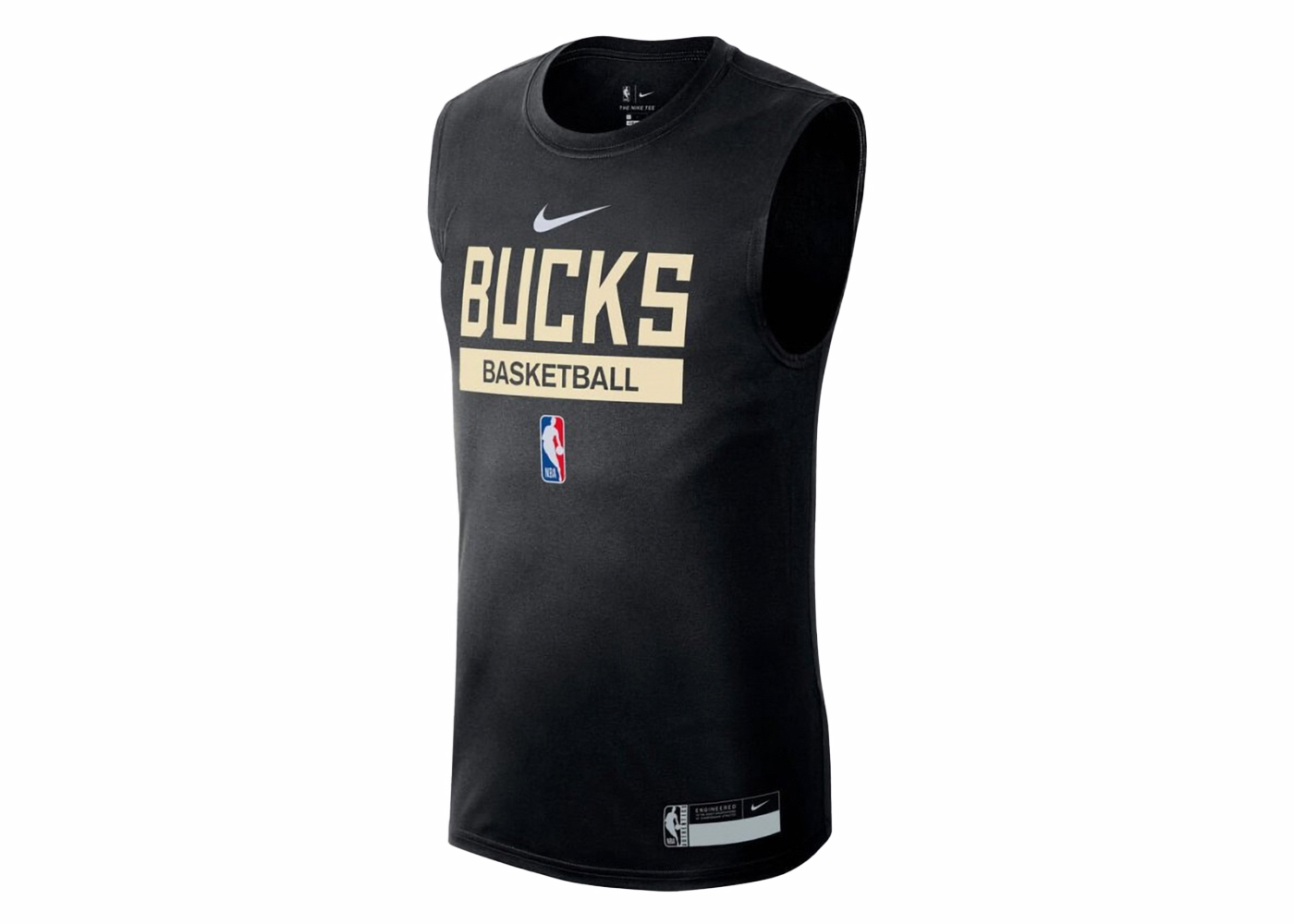 Nike Nba Milwaukee Bucks Practice Dri-Fit Sleeveless Top - Black