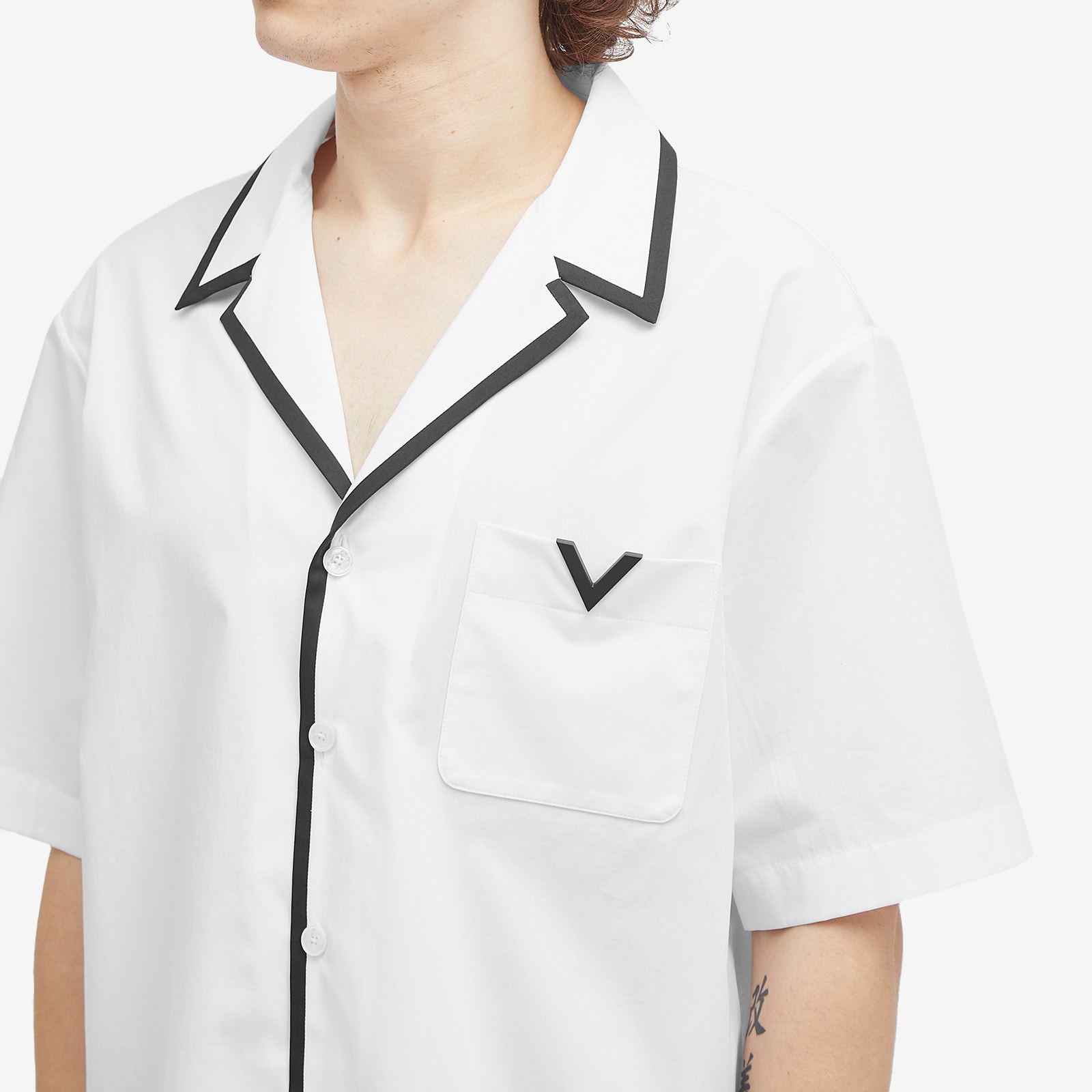 Valentino Garavani Cotton Poplin Vacation Shirt - White | Editorialist