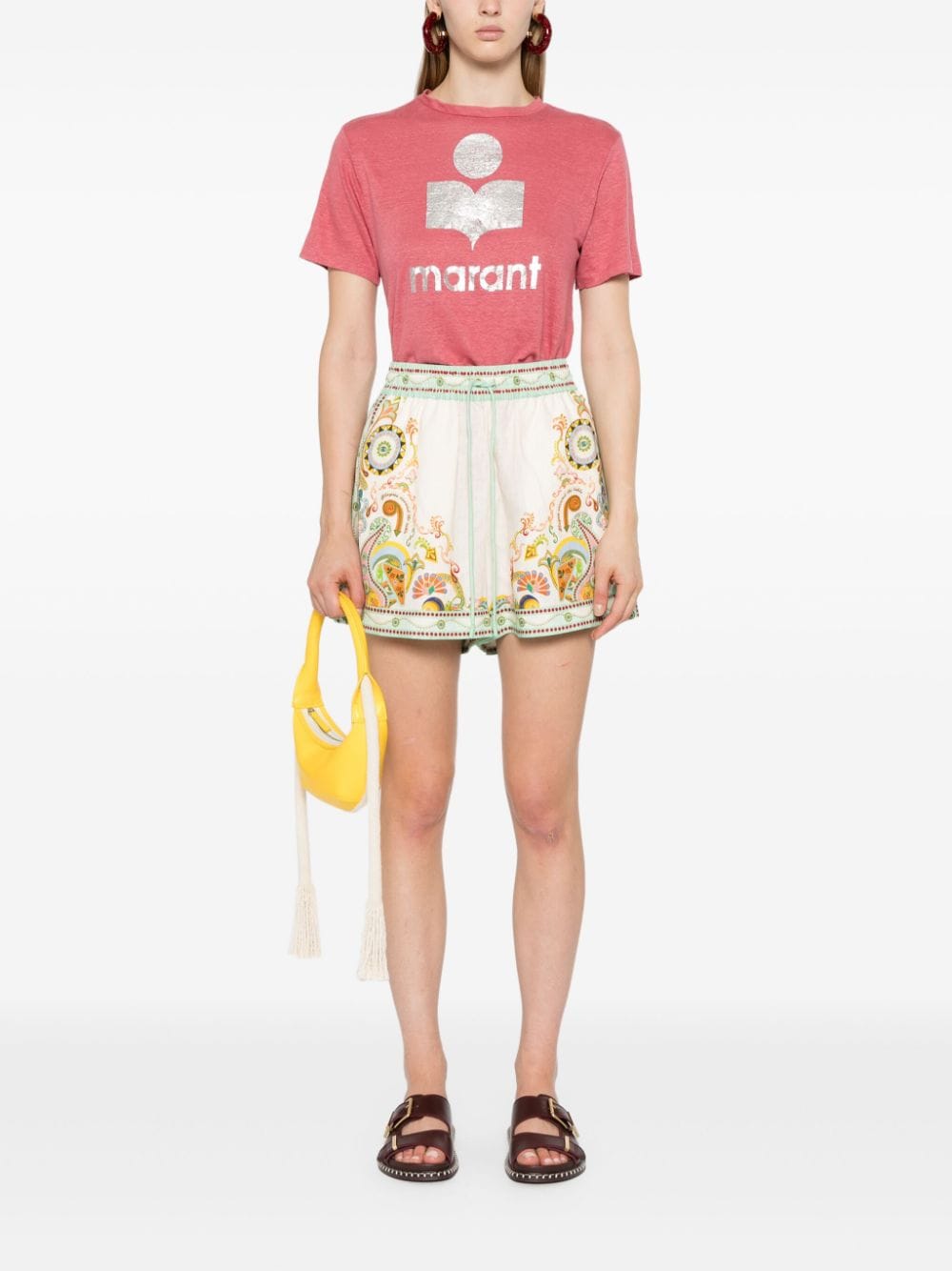 MARANT ETOILE zewel linen t-shirt