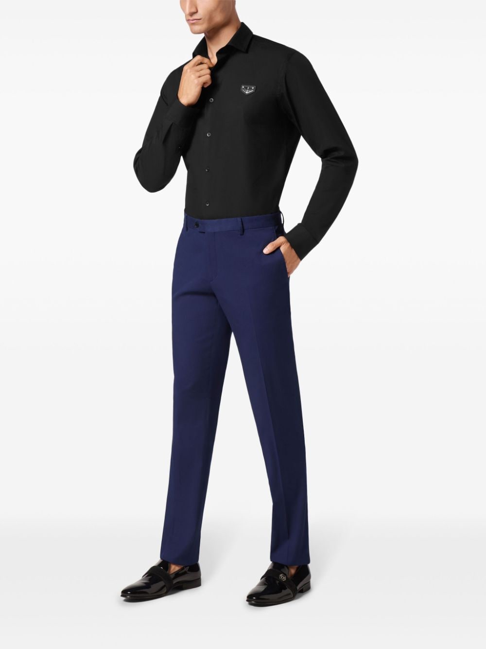 PHILIPP PLEIN mid-rise slim-fit chinos