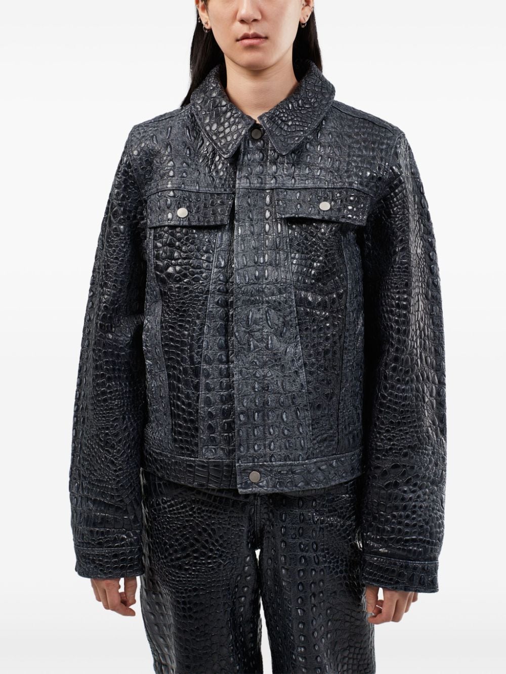 CAMPER CamperLab Embossed Leather Jacket