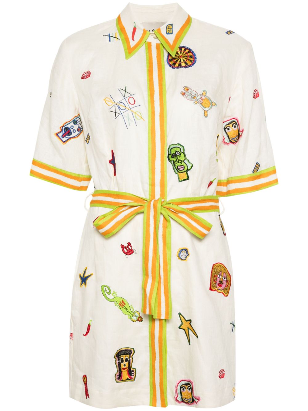 ALEMAIS ALEMAIS x michael swaney Checkers Mini Dress