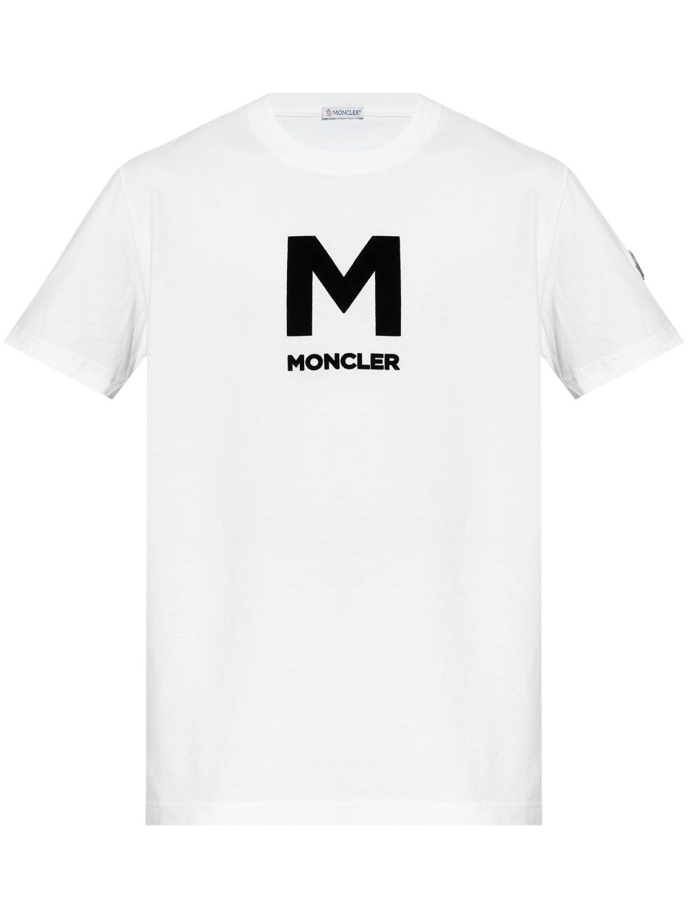 MONCLER ロゴ Tシャツ ホワイト　XXL Moncler Logo-Print Cotton T-Shirt - White | Editorialist