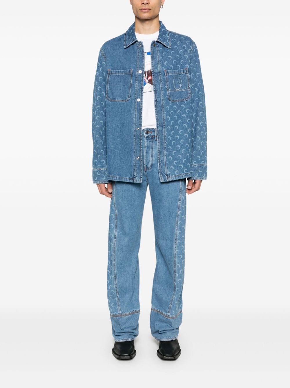 MARINE SERRE moon laser overshirt