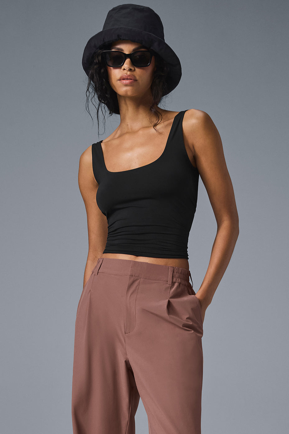 Alo Yoga Sheer Glow Tank - Ballet Pink | Editorialist