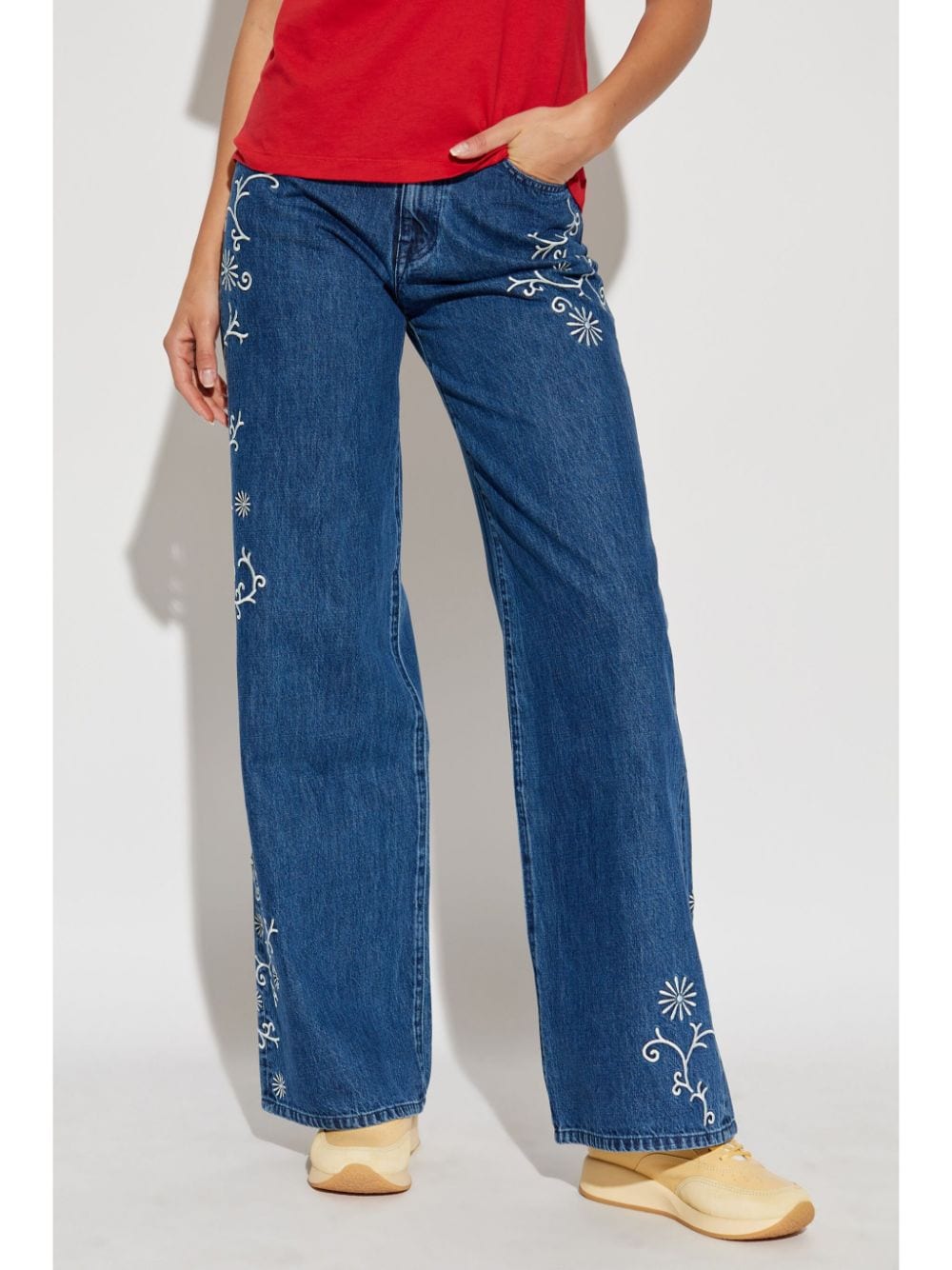 KENZO Kenzo Cotton Wide-Leg Jeans