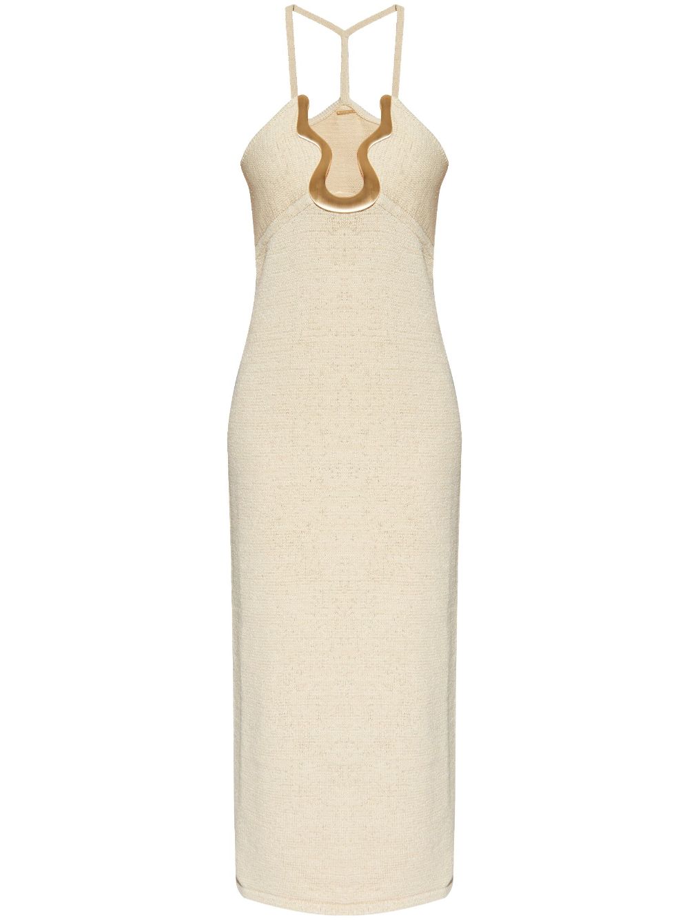 cult gaia beige dress Agnes Dress with Slit