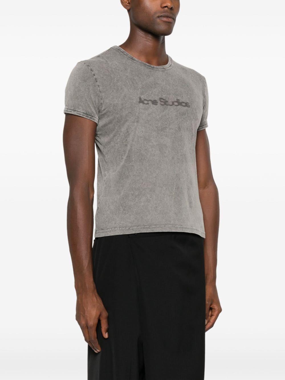 Acne Studios Blurred Logo T-shirt - Grey | Editorialist