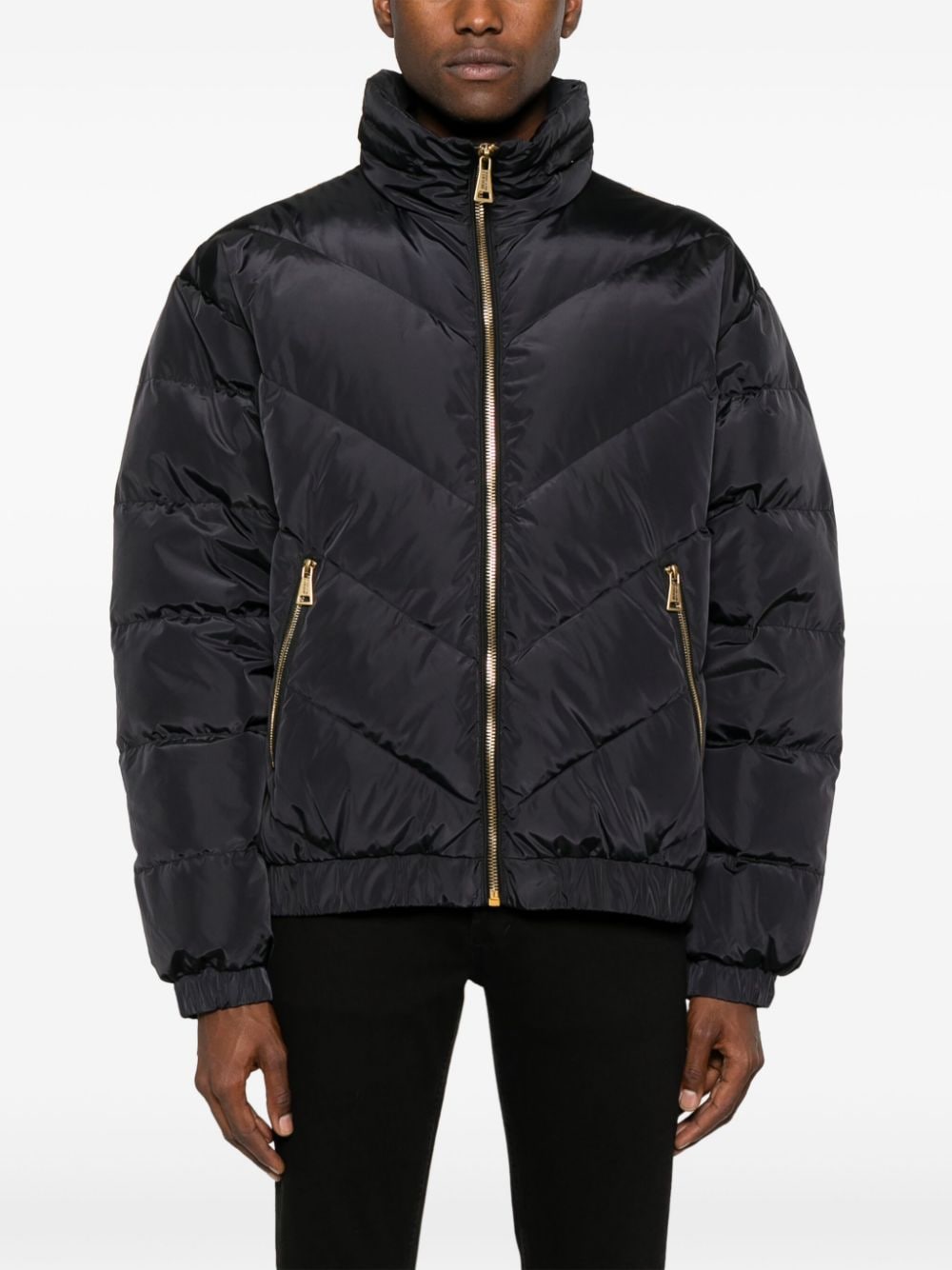 VERSACE Versace Jeans Couture Logo-Print Padded Jacket
