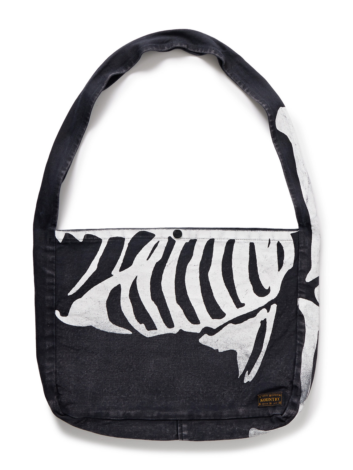 Kapital Kountry Printed Denim Tote Bag - Black | Editorialist