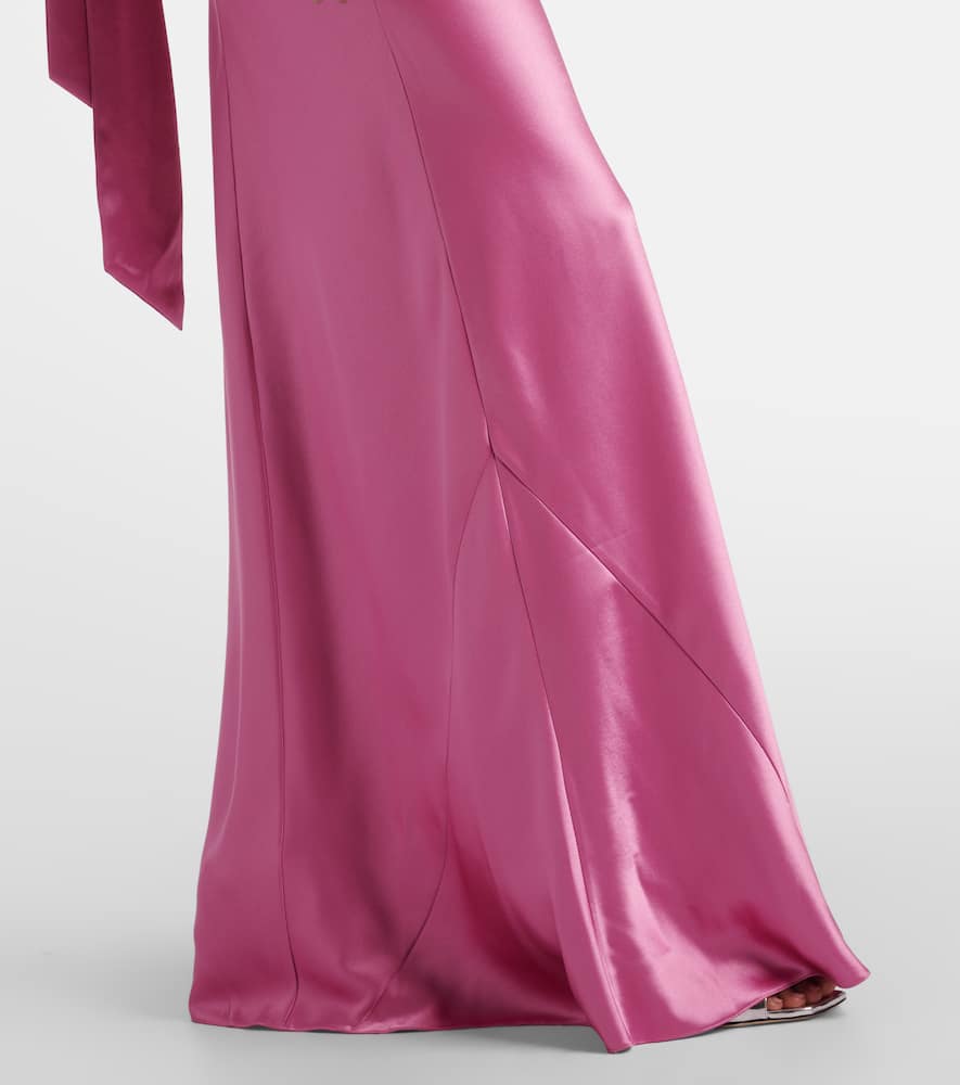 galvan pandora halterneck satin maxi dress Galvan Pandora Satin Halterneck Midi Dress - Women - Ivory Dresses