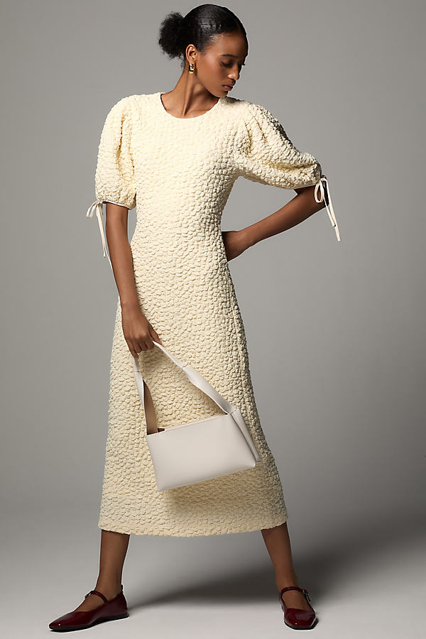 english factory off-the-shoulder textured midi dress Plus Off Shoulder Midi Dress BABY PINK / 3X