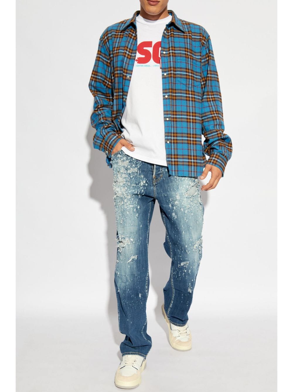 DSQUARED2 checked cotton shirt