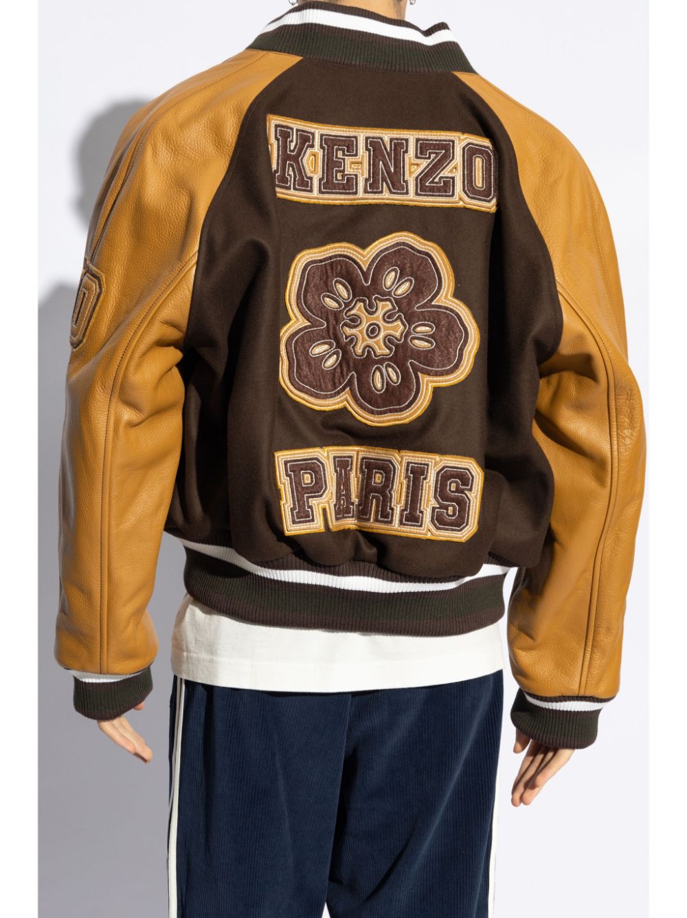 Buy Kenzo Boke Flower Varsity Jacket - Brown At 40% Off | Editorialist