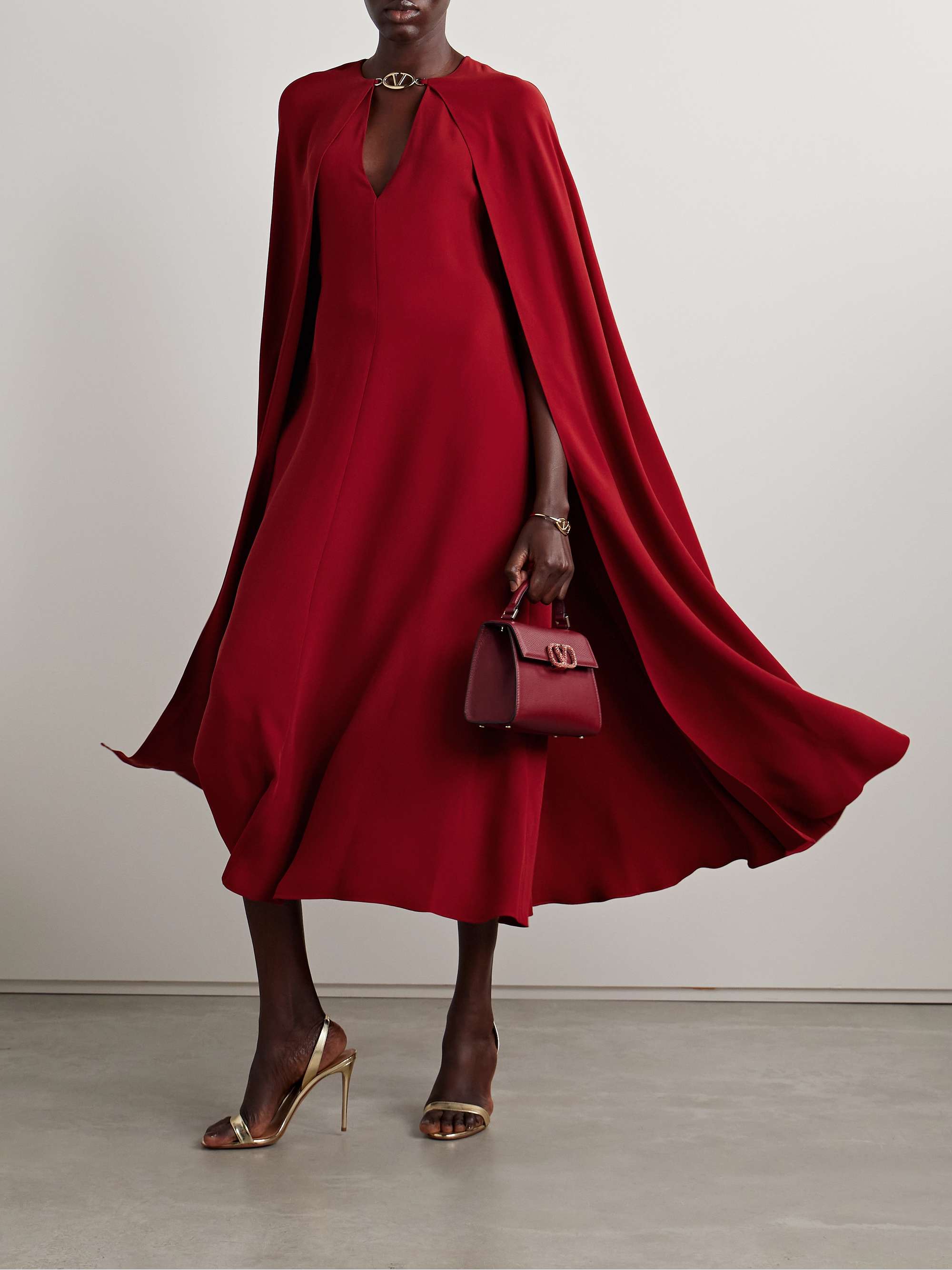 knee length dresses for ladies Valentino // Silk Belted Midi Dress  VSP Consignment