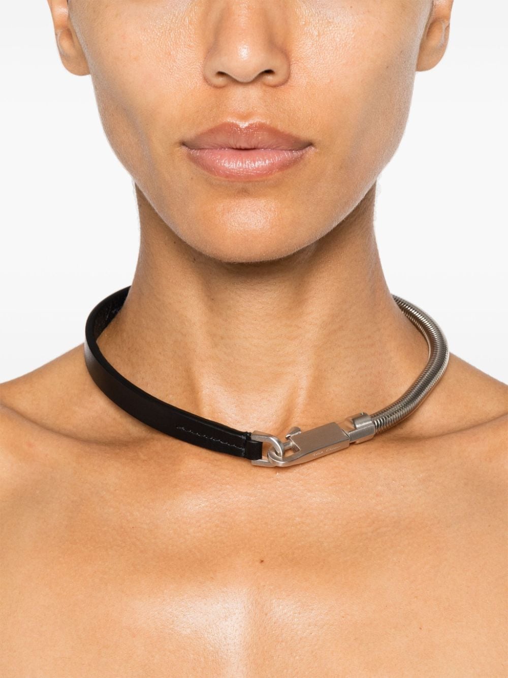 rick owens snake chain スネークチェーン Rick Owens Snake Chain Necklace - Black | Editorialist