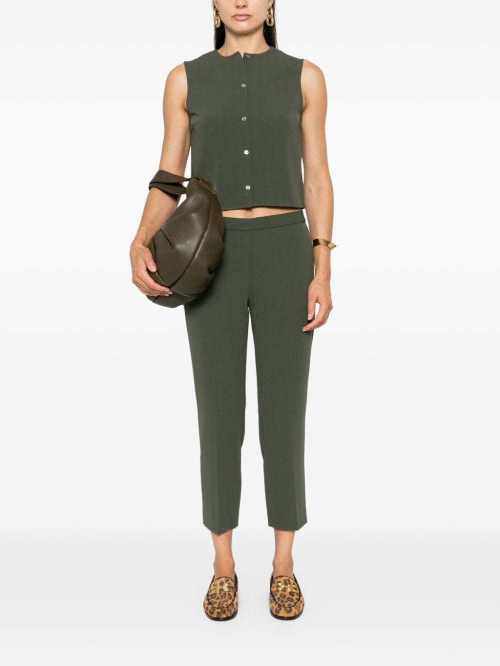 THEORY Theory Striped Crepe Vest