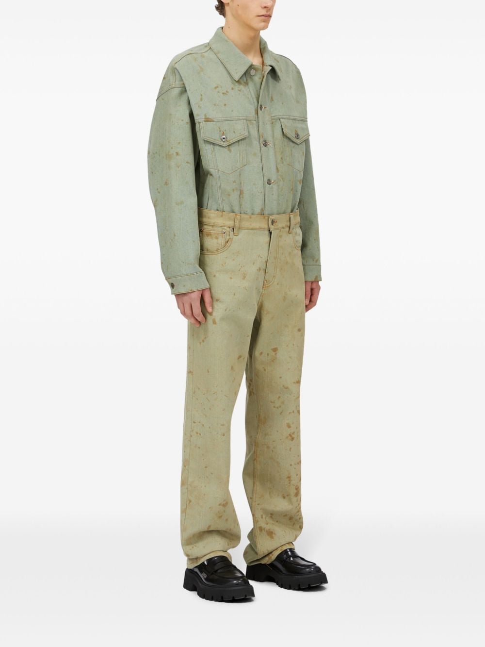 MSGM MSGM Stained Denim Jacket
