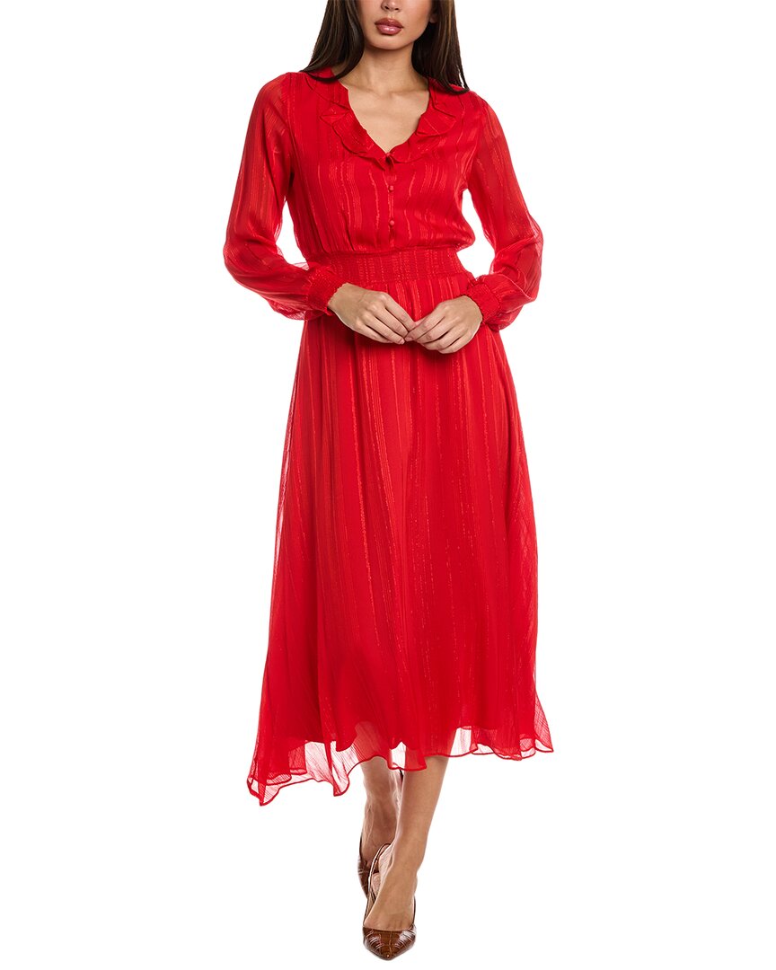 Nanette Nanette Lepore Stripe Midi Dress In Red - 82% Off | Editorialist