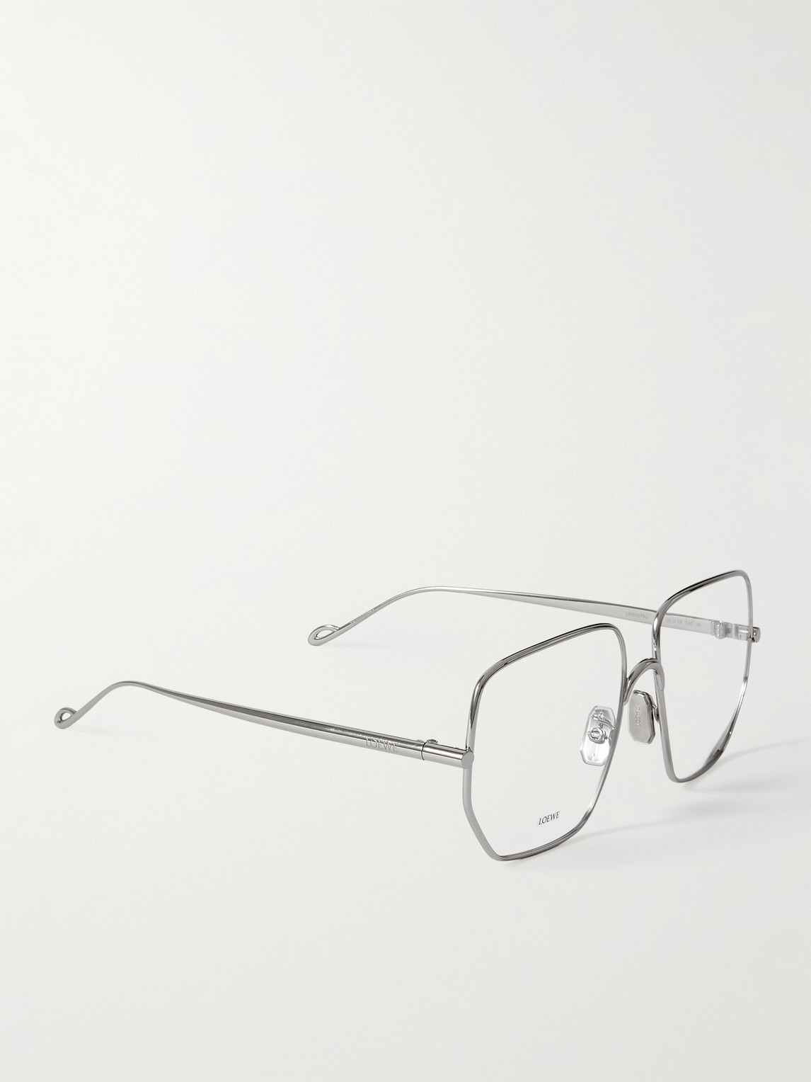 Loewe Square-Frame Optical Glasses - Silver | Editorialist display picture 3