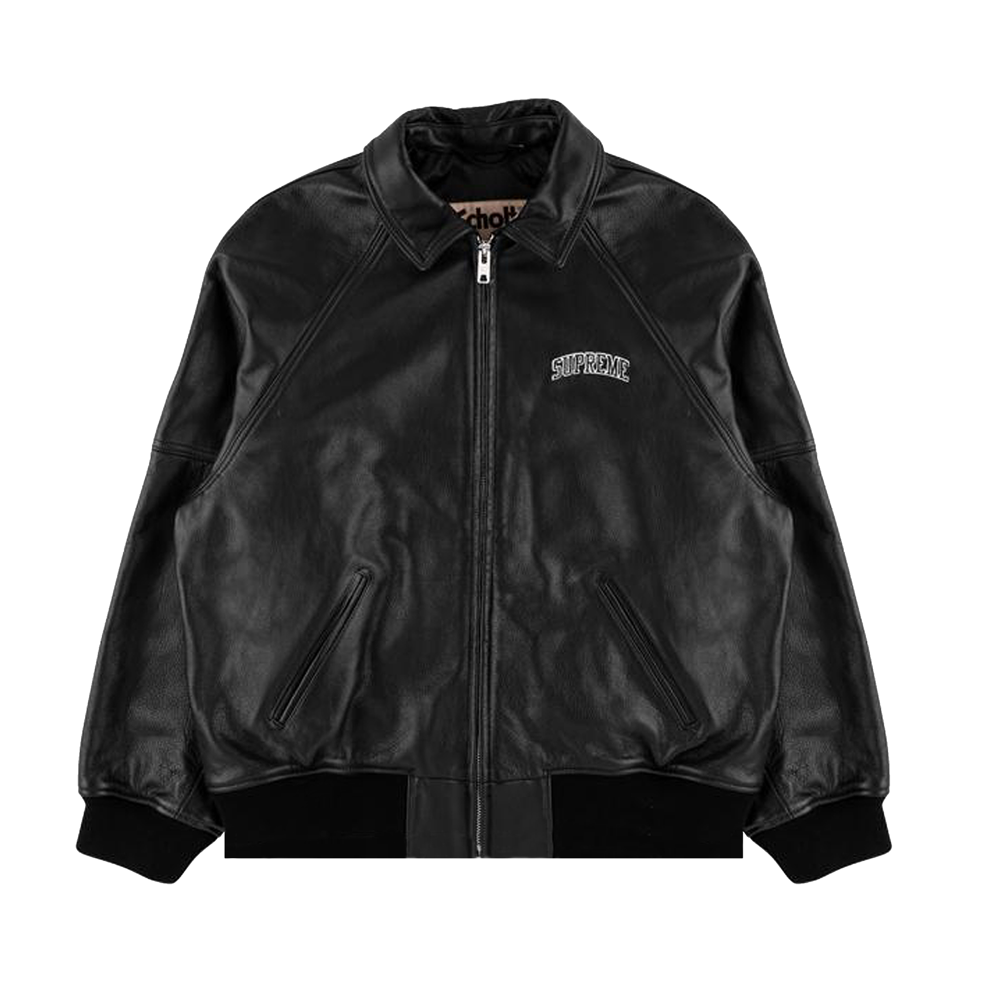 Supreme X Schott Leather Racer Jacket - Black | Editorialist