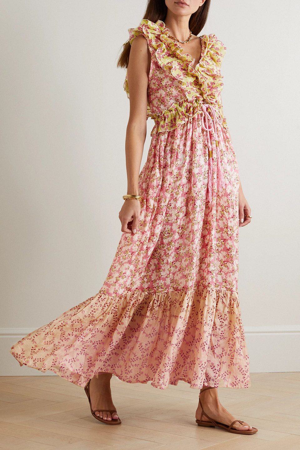 plus size v neck a line dress A-Line Plus-Size Long V-Neck Prom Dress Mauve / 20 main image 1