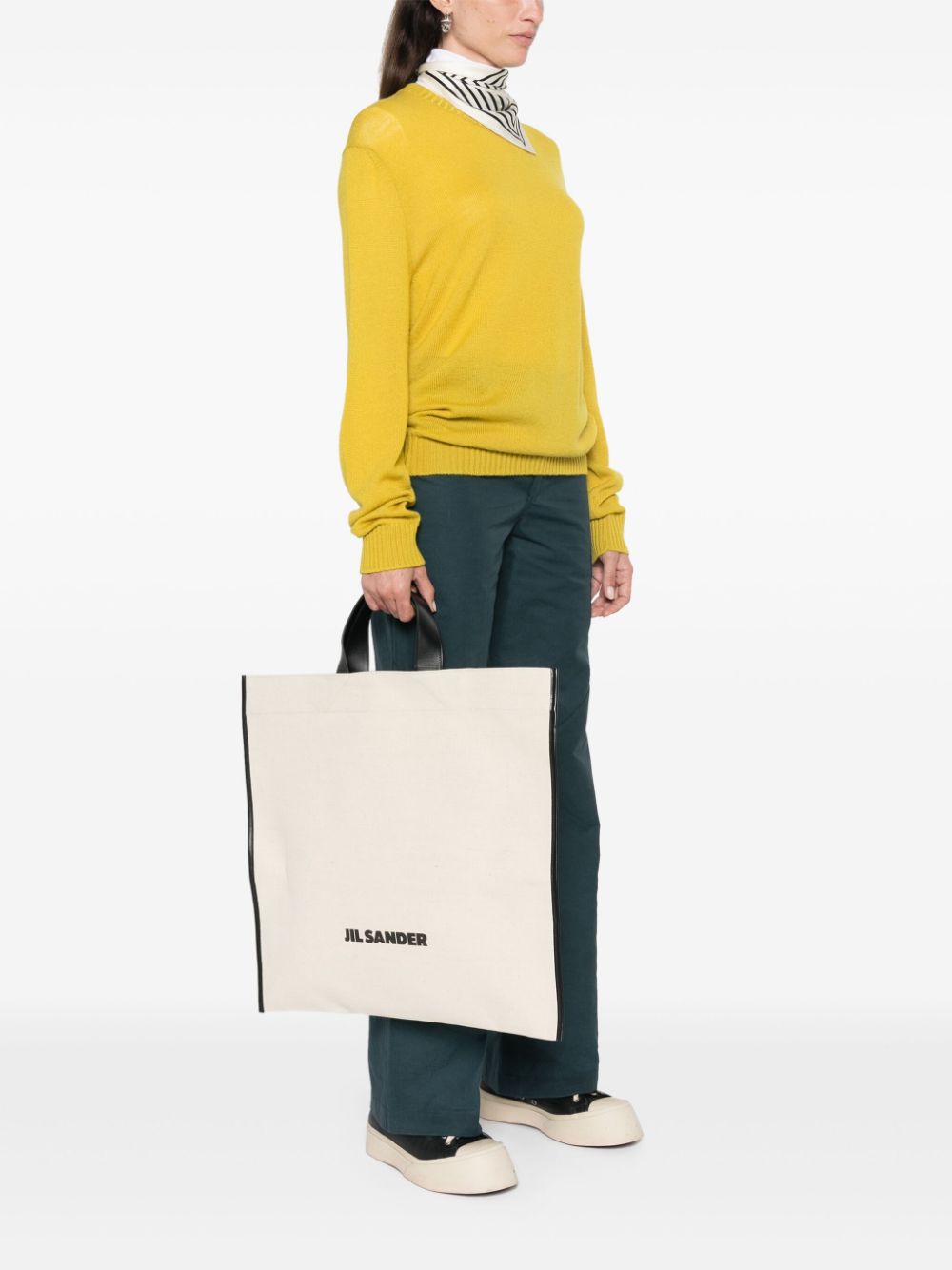 JIL SANDER Jil Sander Logo-Print Tote Bag