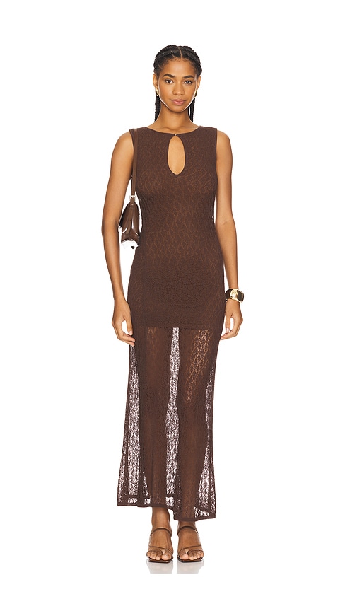 bec and bridge crochet dress Bec & Bridge Anja Crochet Maxi Dress Gray Size 2