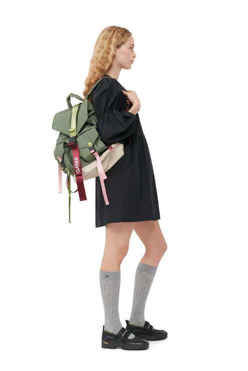 Ganni Green Tech Backpack - Kalamata | Editorialist