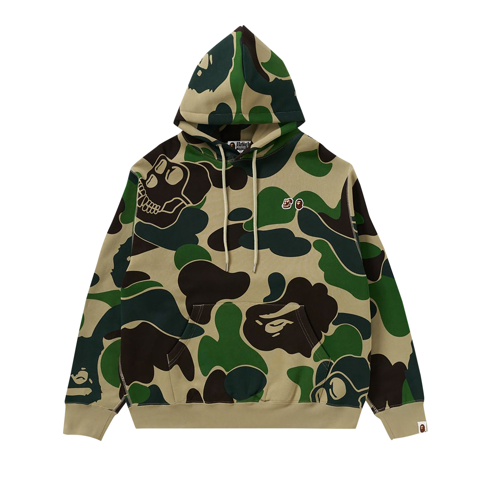 A Bathing Ape Art Camo Shark Hooded Zip-Up - Green | Editorialist