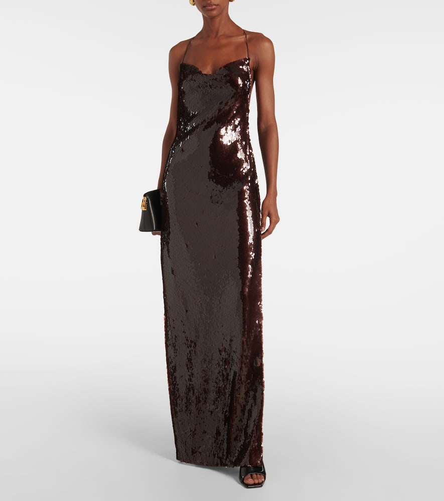 MAGDA BUTRYM Magda Butrym Sequined Draped Gown