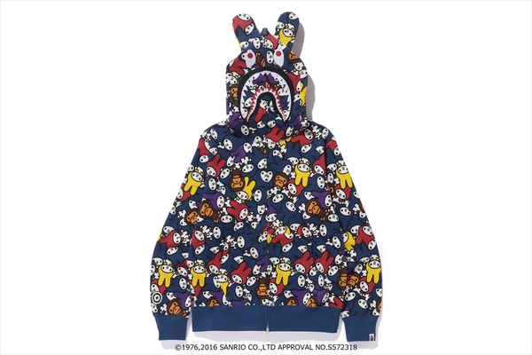 【新品5点セット】A BATHING APE 2018年 マイロ メンズ 2XL A Bathing Ape X My Melody Shark Full Zip Hoodie - Multicolor