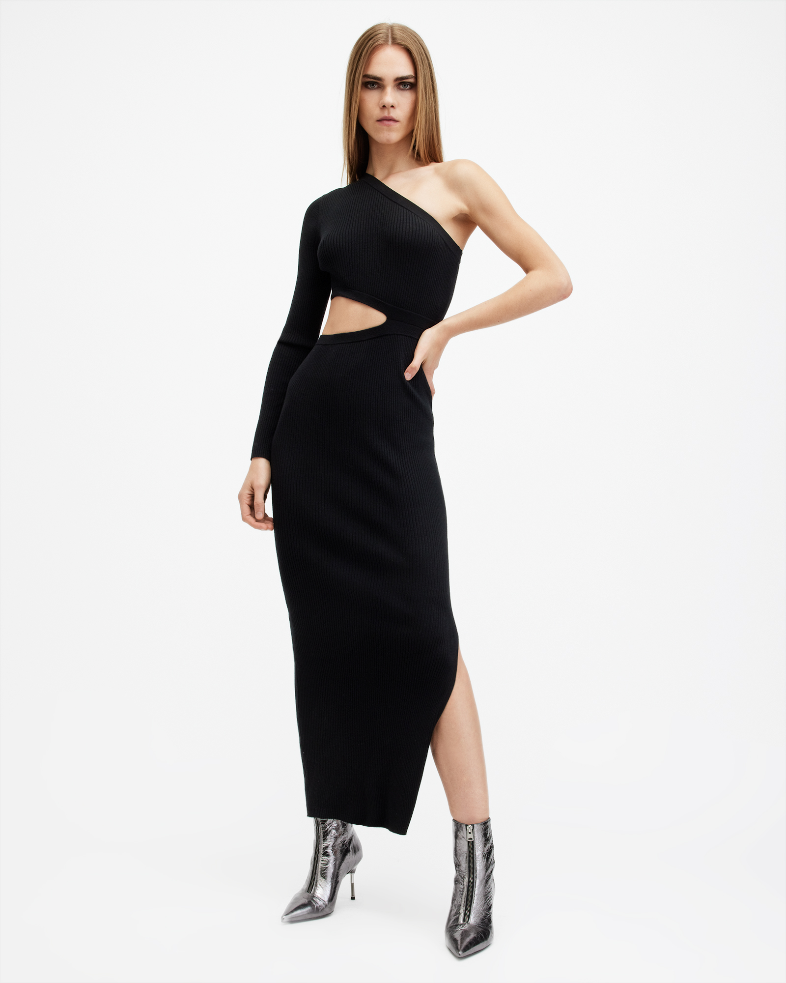 open lace back dress All saints one shoulder Dress