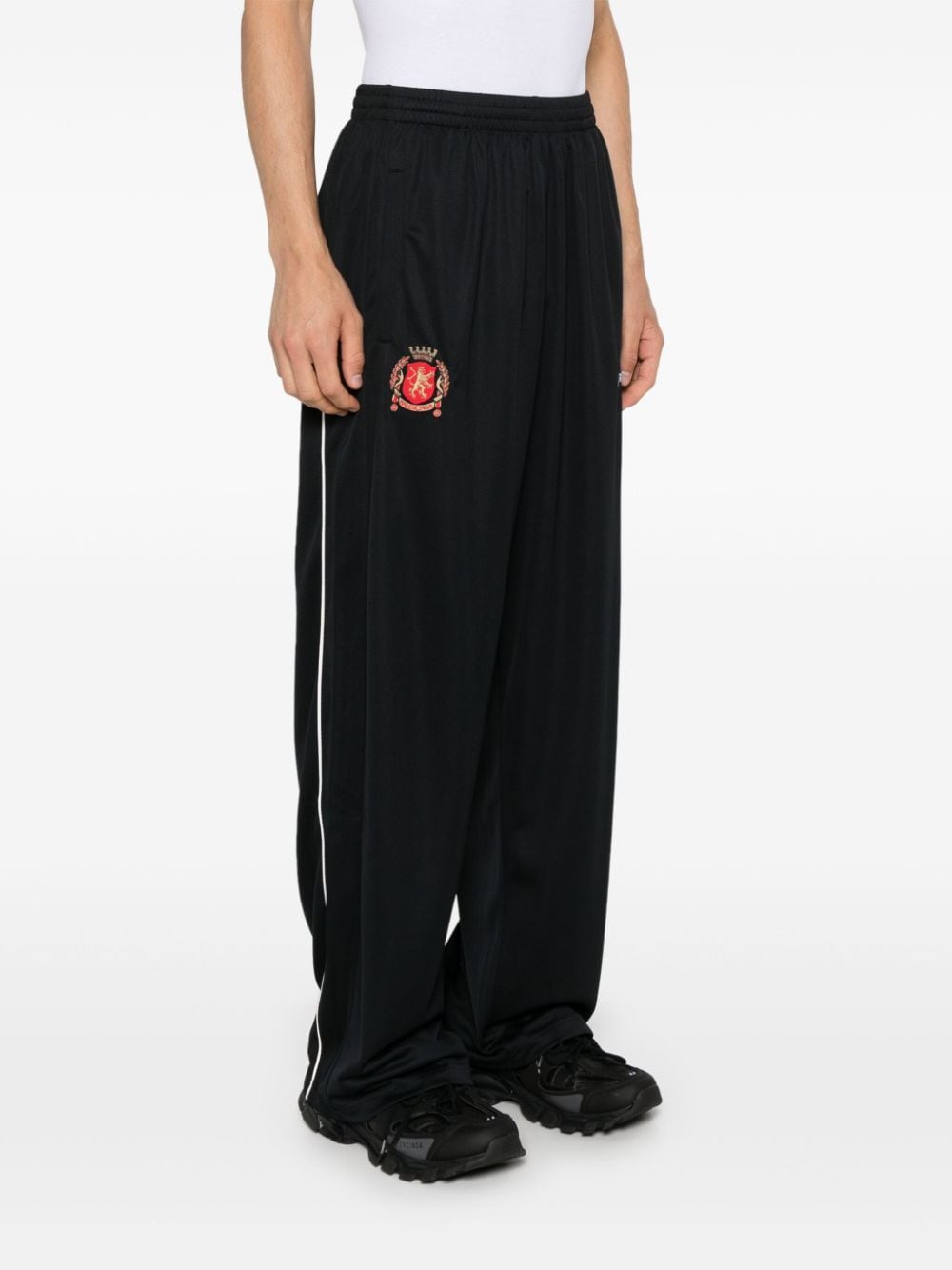 Balenciaga Soccer Baggy Track Pants - Black | Editorialist Balenciaga Soccer Baggy Track Pants - Black | Editorialist
