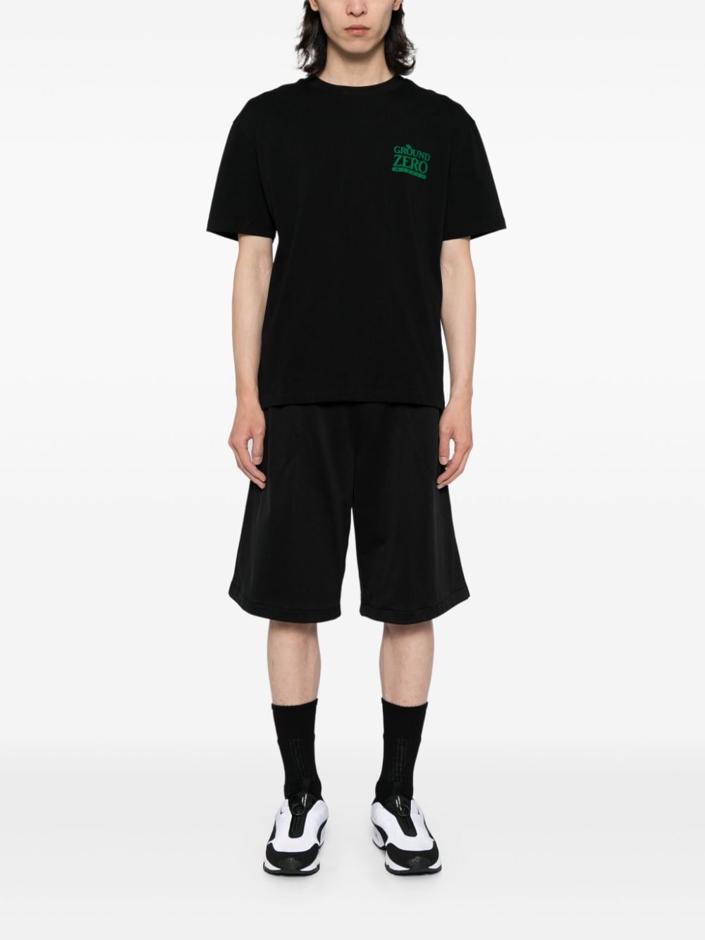 GROUND ZERO Ground Zero Logo-Print Cotton T-Shirt