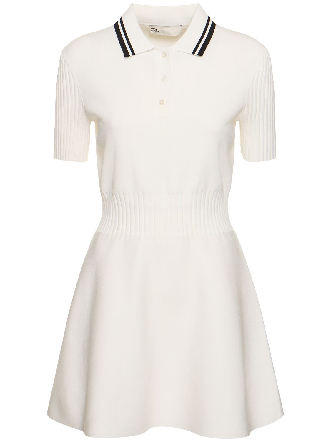 tory burch tech knit polo dress Mini - White Mini dress