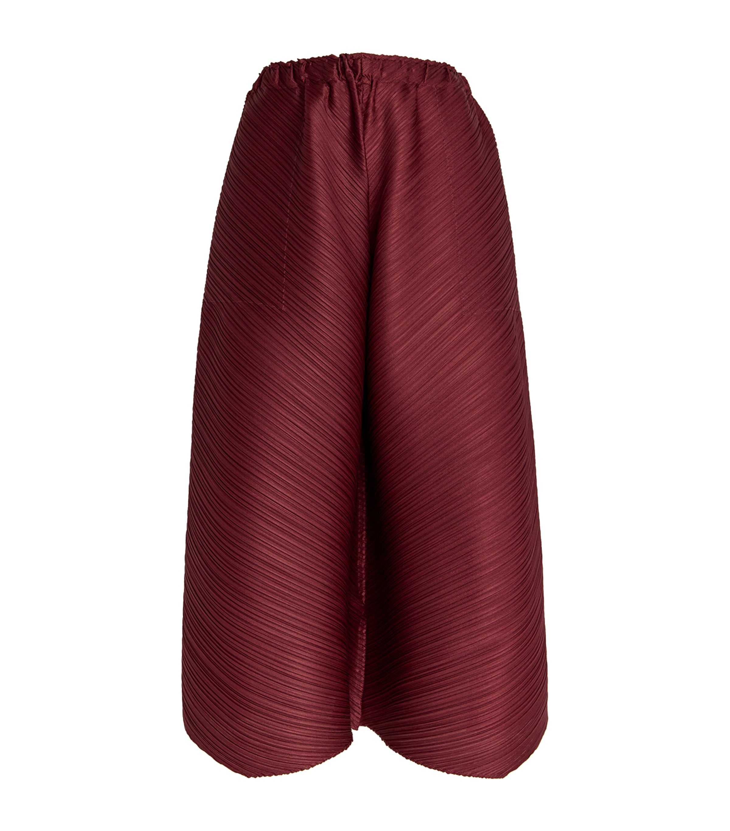 Issey Miyake Cropped Solar Flare Trousers In Purple - 30% Off