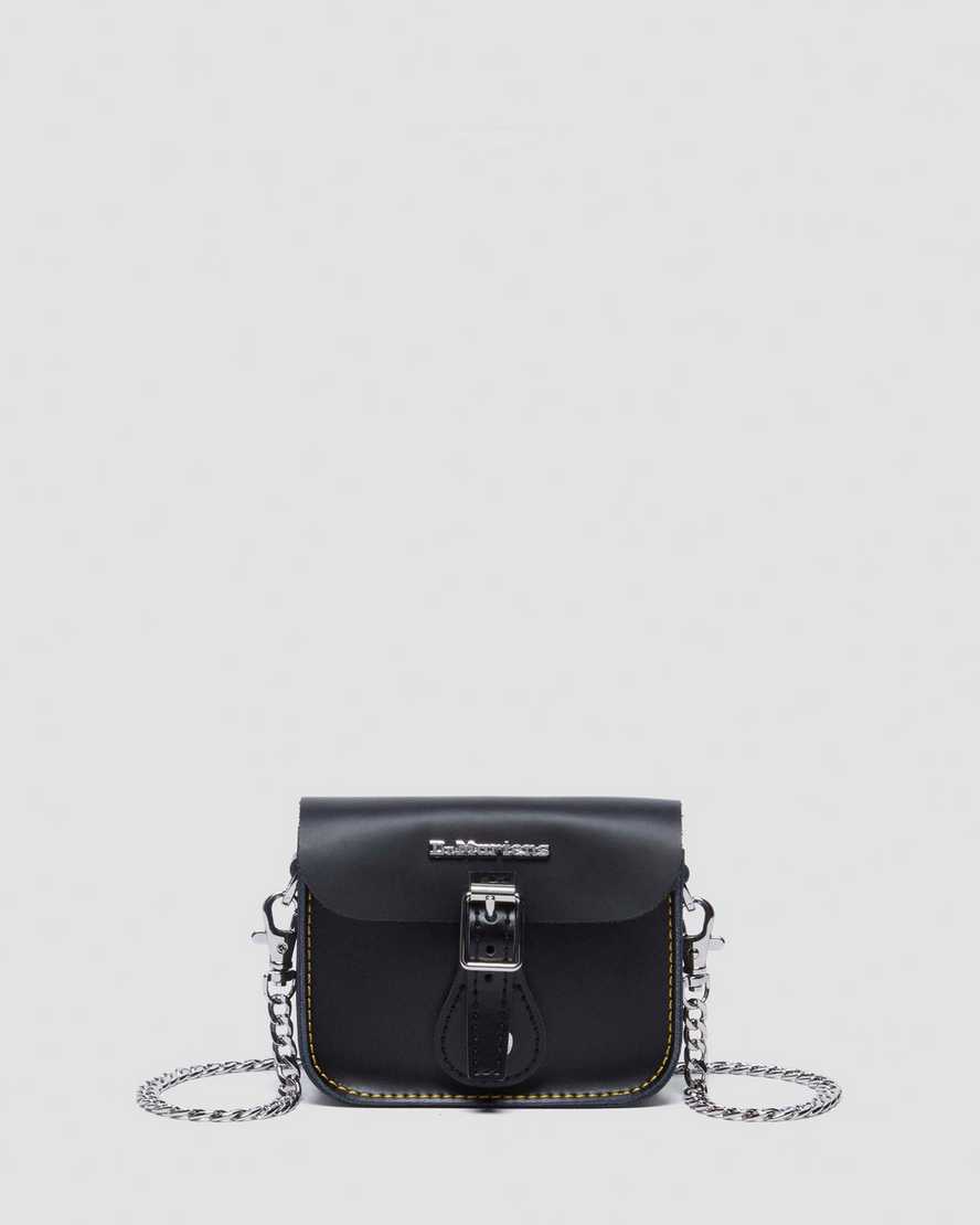 Dr. Martens 7-Inch Leather Crossbody Bag - Black | Editorialist