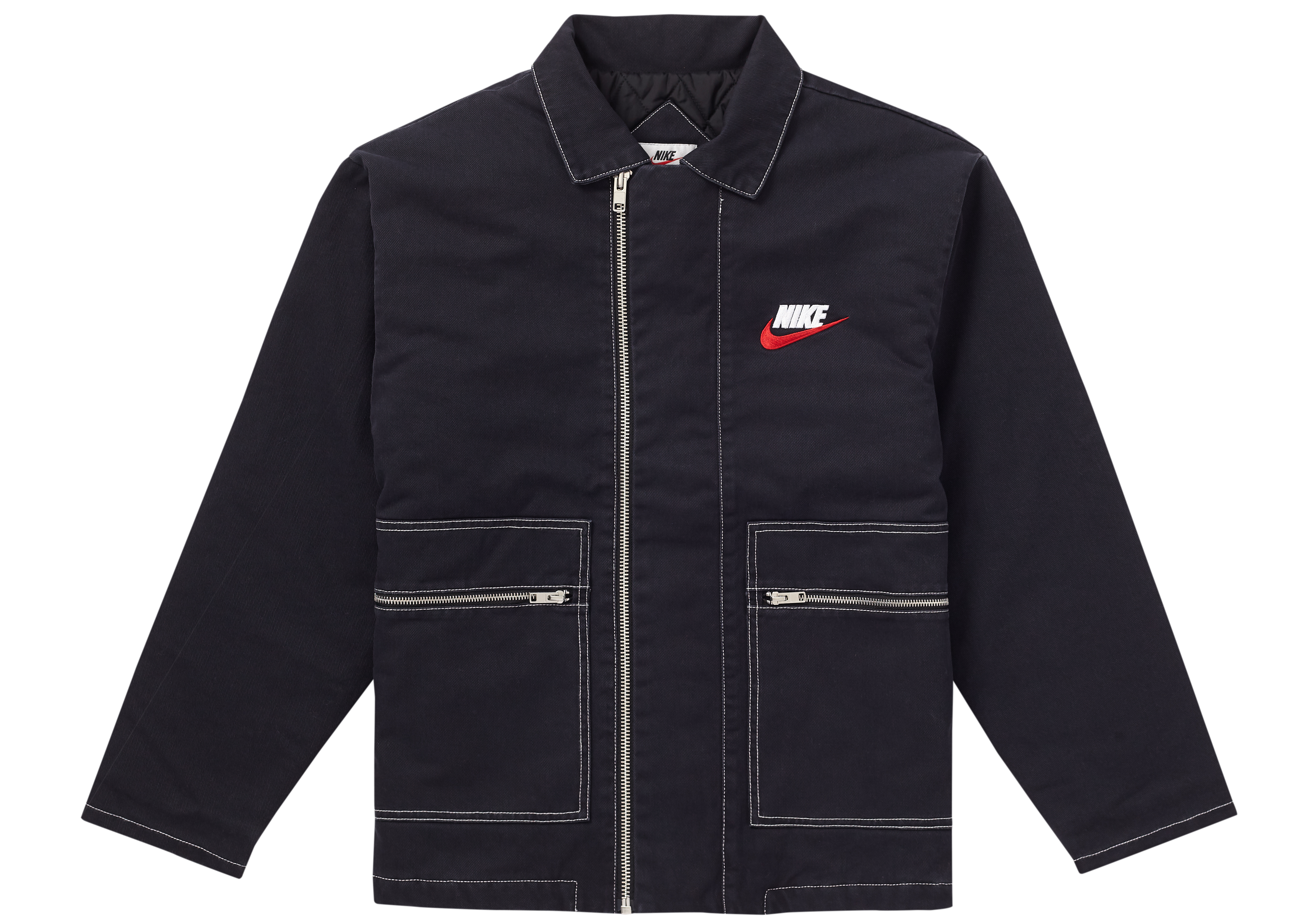 Supreme X Nike Quilted Work Jacket - Blue | Editorialist