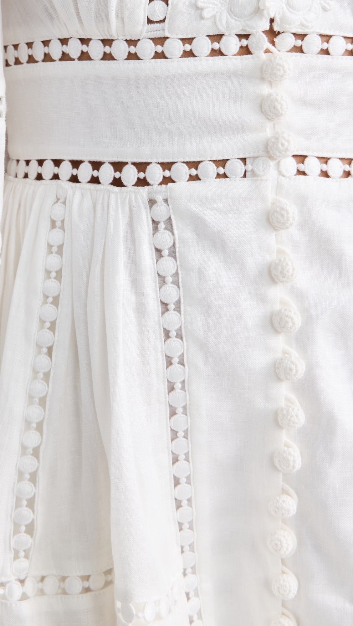 zimmermann pop lace trimmed mini dress Zimmermann Pop Trimmed Mini Dress In Ivory - 30% Off