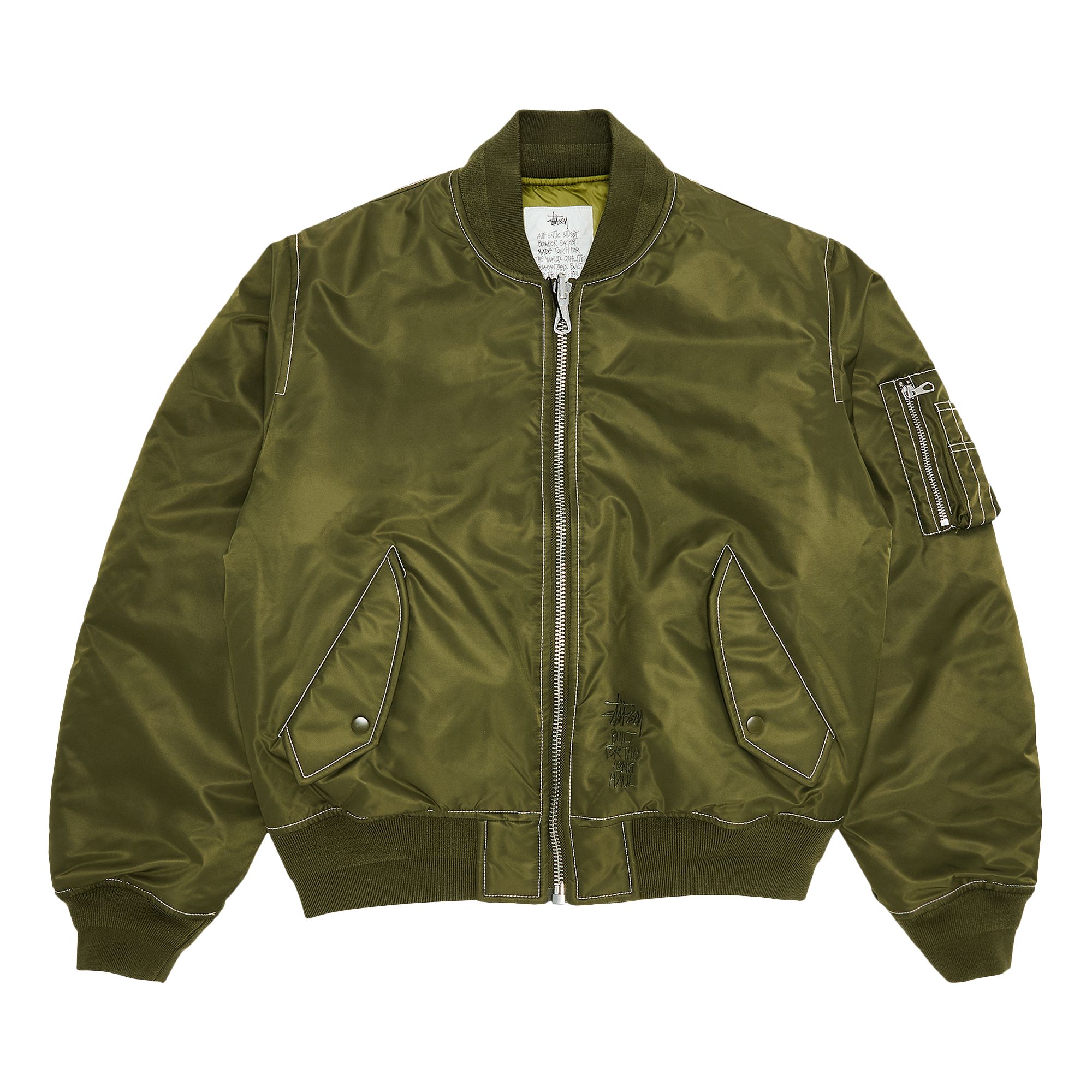 StüSsy Built Reversible Bomber Jacket - Green | Editorialist